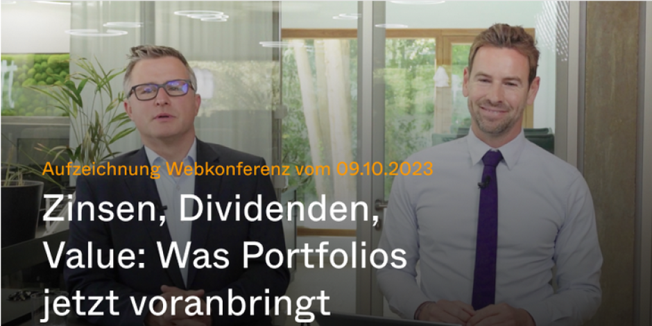 DJE Webkonferenz: Zinsen, Dividenden, Value – Was Portfolios jetzt voranbringt